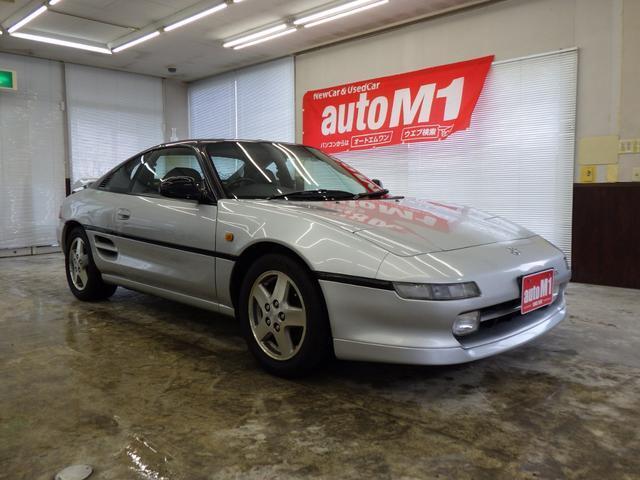 トヨタ MR2 GT 5MT 純正CD／カセットデッキ Tバールーフ ブラックハーフレザーシート 6スピーカー 純正15インチアルミホイール 純正フロアマット ターボ フルノーマル ワン ...